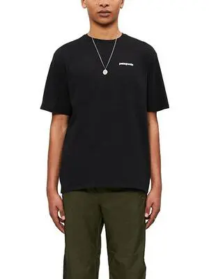 Patagonia Logo-print Cotton-blend T-shirt - Black