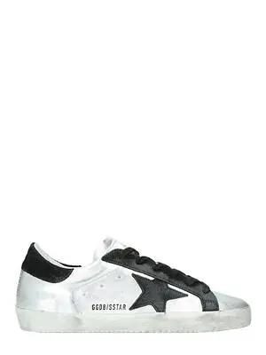 GOLDEN GOOSE Superstar Leather Trainers - Silver Com