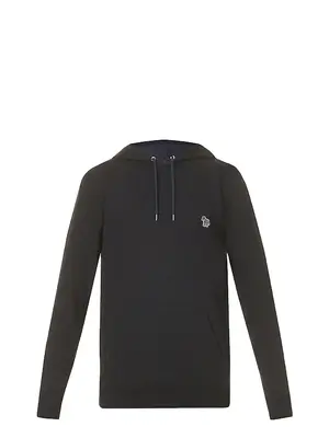 Paul Smith Zebra-embroidered Cotton Hoody - Black