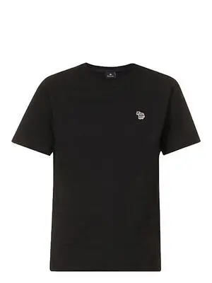 Paul Smith Zebra-embroidered Crewneck Cotton T-shirt - Black