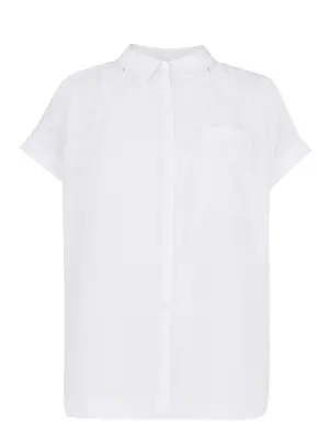 Whistles Nicola Cotton-blend Shirt - White