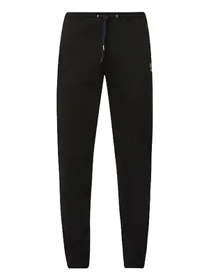 Paul Smith Zebra Brand-embroidered Cotton Jogging Bottoms - Black