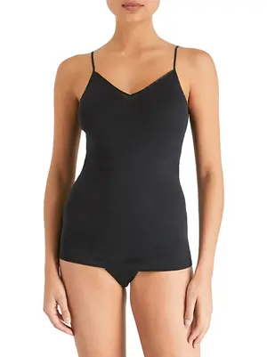 Hanro Seamless Cotton Camisole - Black