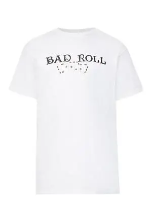 BADDEST SKATE SHOP Rolling Dice Graphic-print Cotton-jersey T-shirt - White