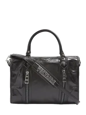 Zadig&Voltaire Sunny Medium Leather Bowling Bag - Noir