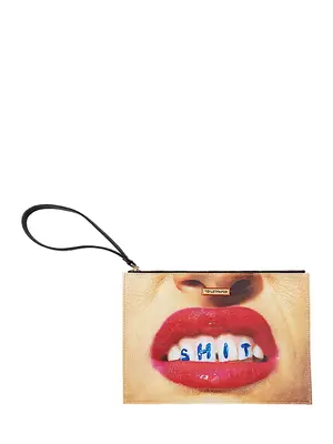 SELETTI Toiletpaper Loves Sh*t Pouch - Yellow/red/white