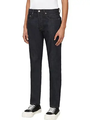 Sandro Slim-Fit Mid-Rise Stretch-Denim Jeans Raw Denim