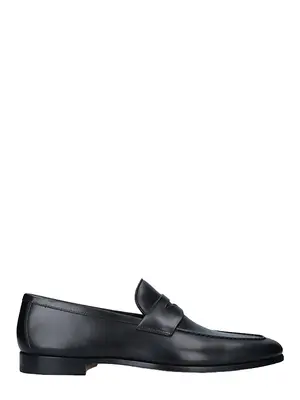 Magnanni Diezma Leather Penny Loafers - Black