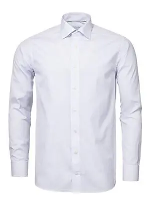 Eton Slim-fit Dot-print Cotton-poplin Shirt - Blue