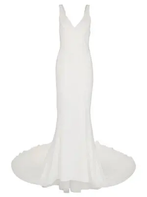 Whistles Billie V-neck Woven Wedding Gown - Cream