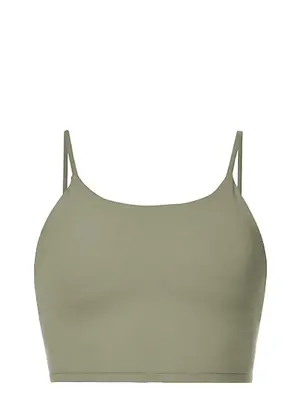 ADANOLA Tank Round-neck Stretch-jersey Bralette - Olive Green