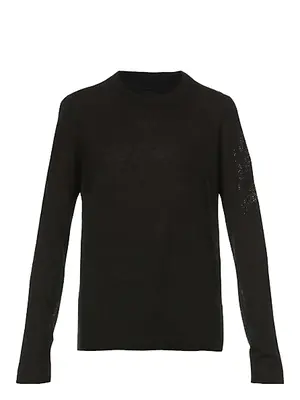 Zadig&Voltaire Miss Rhinestone Arrow Cashmere Sweater - Noir