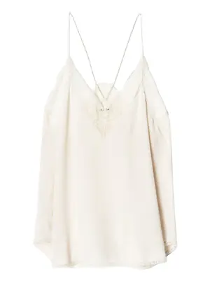 Zadig&Voltaire Christy Silk Cami Top - Ecru