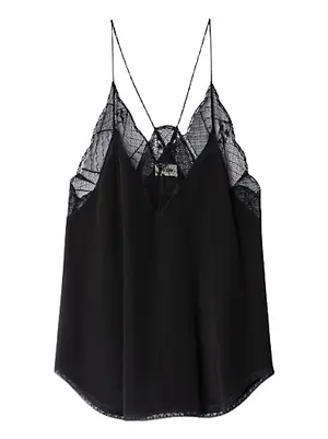 Zadig&Voltaire Christy Silk Cami Top - Noir