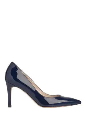 LK BENNETT LK Bennett Floret Patent-Leather Courts Blu-navy
