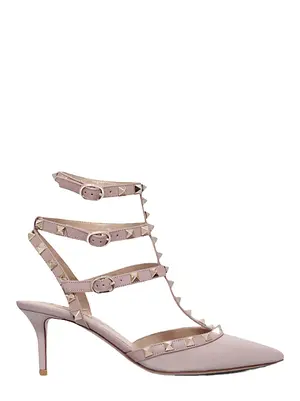 Valentino Garavani So Noir Patent-leather Heeled Sandals - Nude