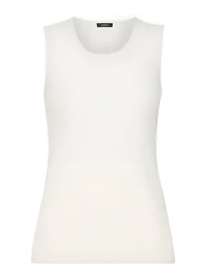 JOSEPH Scoop-neck Silk-blend Tank Top - Ivory
