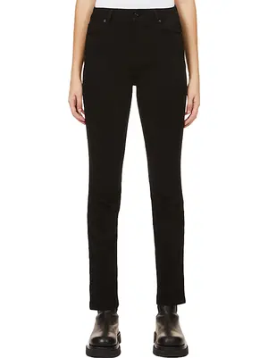 Paige Cindy Slim-leg Jeans - Black Shadow