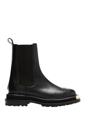 Sandro Liam Leather Chelsea Boots - Black