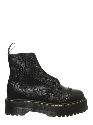 Dr. Martens Sinclair Platform Leather Boots - Black Aunt Sally