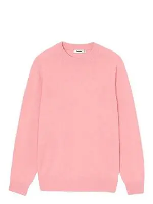 Sandro Long-sleeve Crewneck Cashmere Jumper - Baby Pink