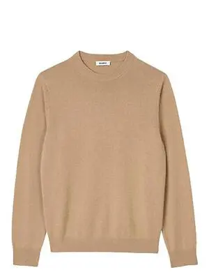 Sandro Long-sleeve Crewneck Cashmere Jumper - Caramel