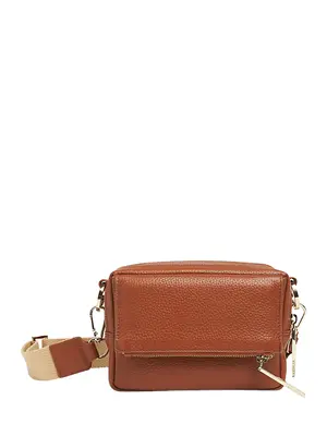 Whistles Bibi Leather Cross Body Bag - Tan