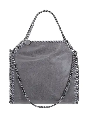 Stella McCartney Stella McCartney Mini Falabella Woven Tote Bag Light Grey