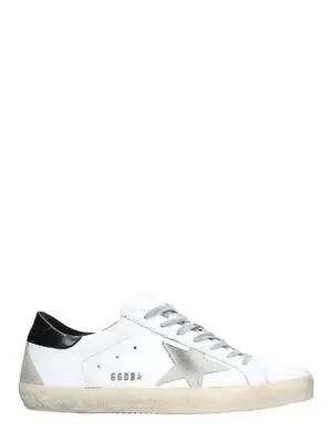 GOLDEN GOOSE Superstar Distressed Leather Trainers - White/blk