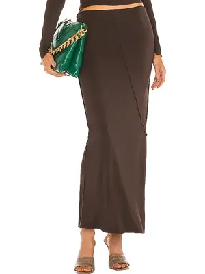 THE LINE BY K Vana Skirt - Chocolate