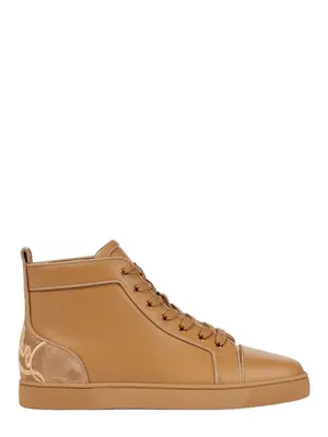 CHRISTIAN LOUBOUTIN Christian Louboutin Fun Louis High-Top Sneakers Brown
