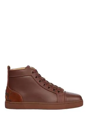 CHRISTIAN LOUBOUTIN Fun Louis High Top Sneakers - Brown