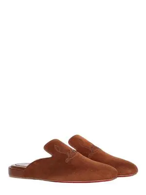 CHRISTIAN LOUBOUTIN Coolito Flat Mules - Brown