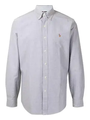 Polo Ralph Lauren Embroidered-motif Long-sleeve Shirt - Grey