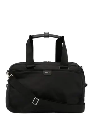 AGNÈS B. Logo Tag Holdall - Black