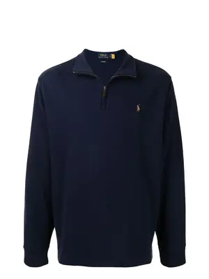 Polo Ralph Lauren High Neck Zip Sweatshirt - Blue