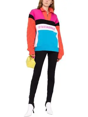 Dsquared2 Colour-block Cotton Sweatshirt - Pink