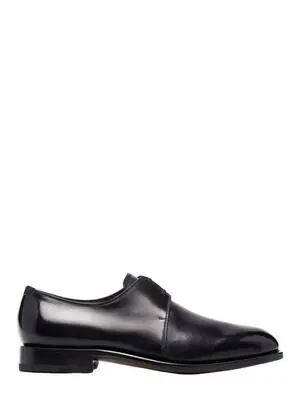 FERRAGAMO Almond-toe Lace-up Derby Shoes - Black