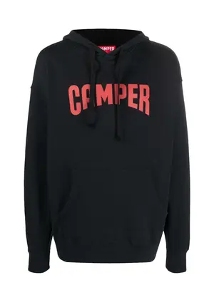 Camper Logo-print Pullover Hoodie - Black