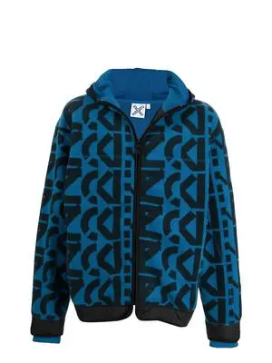 Kenzo Logo Zipped Hoodie - Blue