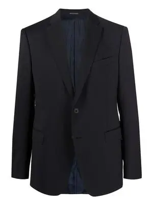Emporio Armani Fitted Single-breasted Blazer - Black