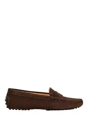 TOD'S Tod's Suede Gommino Loafers Brown