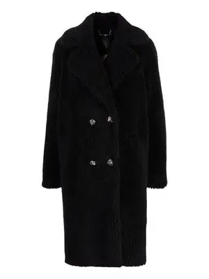 Philipp Plein Double-breasted Long Coat - Black