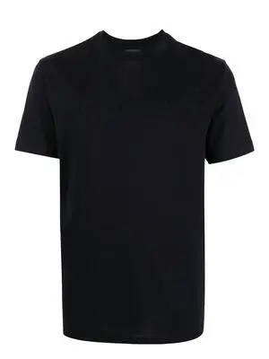 Emporio Armani Logo-print Crewneck T-shirt - Black