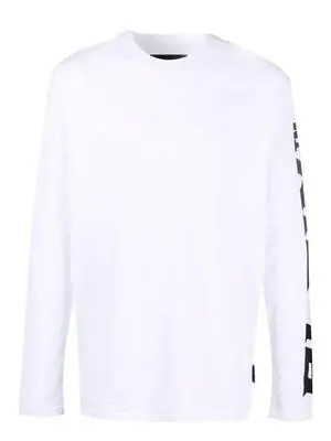 Philipp Plein Round Neck Long-sleeved T-shirt - White