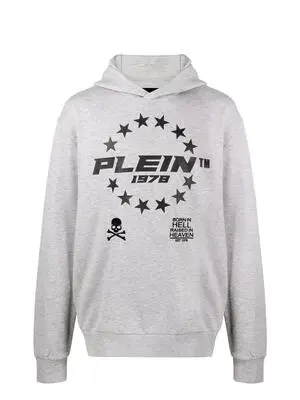 Philipp Plein Logo-print Pullover Hoodie - Grey