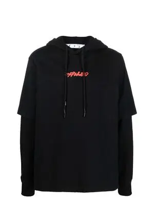 Off-White Arrows-print Hoodie - Black