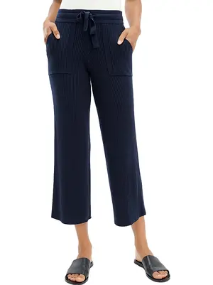 Splendid Georgie Ribbed Drawstring Pants Navy