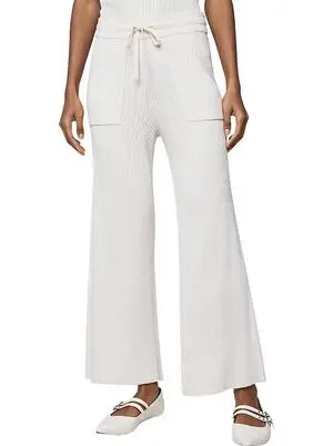 Splendid Georgie Ribbed Drawstring Pants Pale Oak Heather