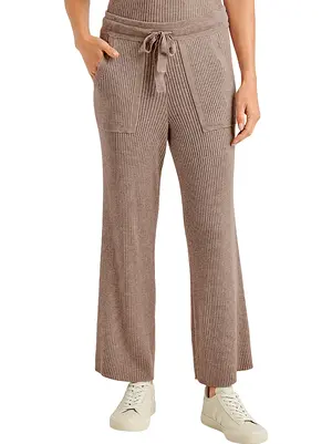 Splendid Georgie Ribbed Drawstring Pants Tawny Heat